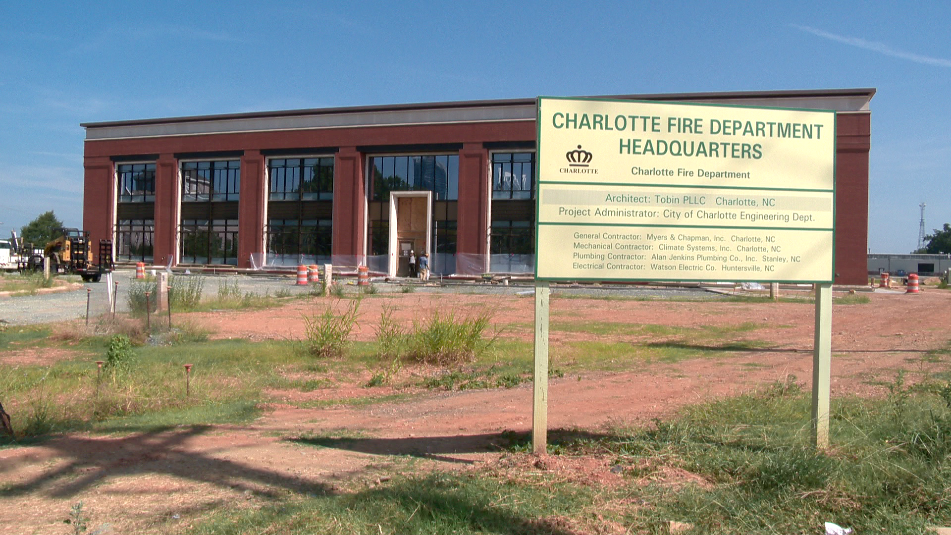Construction behind one year at Charlotte Fire Dept. headquarters ...