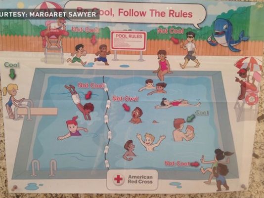 Red Cross apologizes for 'racist' pool safety poster | wcnc.com