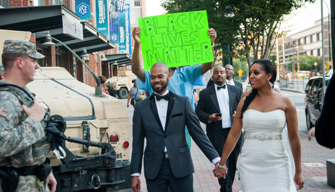 Love prevails as couple gets married during protests | wusa9.com
