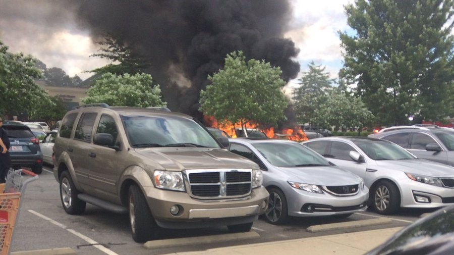 Firefighters on scene of a vehicle fire | wcnc.com